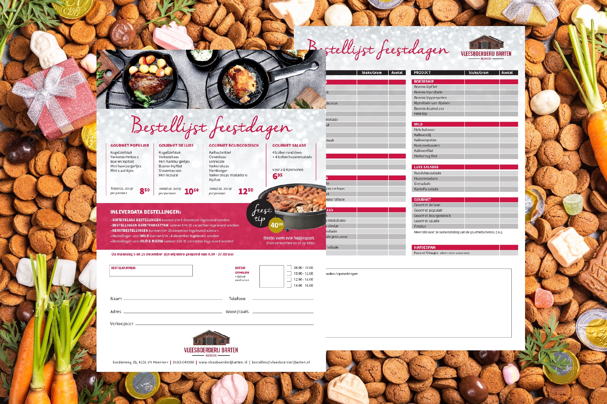 Feestdagen bestellijst - Vleesboerderij Barten
